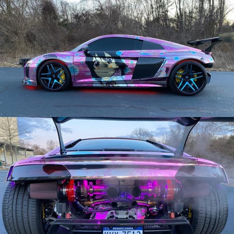 Rapper Lil Uzi Vert Has a Crazy Audi R8 With Chrome Anime Wrap