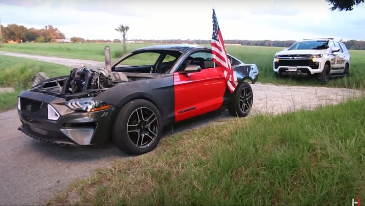 Diesel Ford Mustang S550 Keeps Powerstroke Exposed for Cooler Burnouts