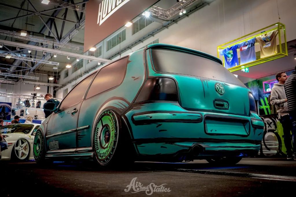 VW Golf Mk4 GTI "CARtoon" Art Car Mixes Initial D Look With Turbofans