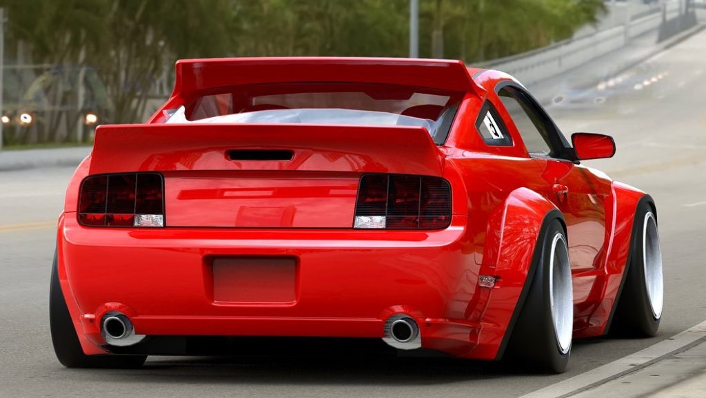 Pandem S197 Mustang Widebody Kit Is a Mad Max Tribute, Roof Spoiler ...