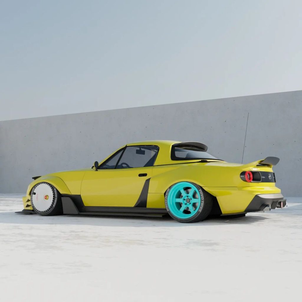 Mazda Miata GT3 Aero Kit Borrows Porsche 911 Digital Downforce for Sad Look