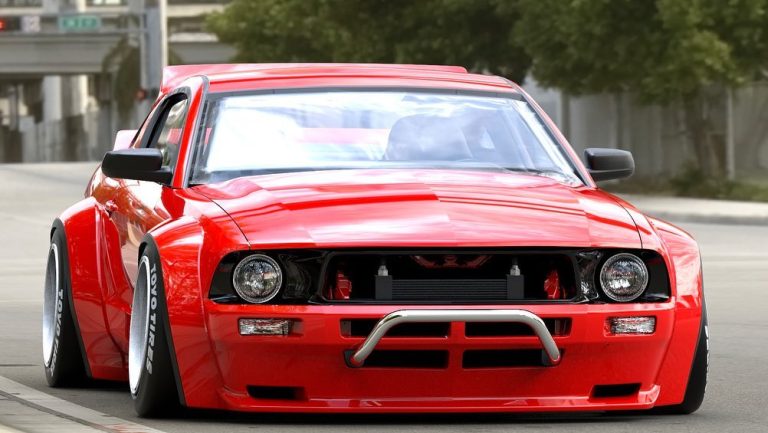 Pandem S197 Mustang Widebody Kit Is a Mad Max Tribute, Roof Spoiler Included