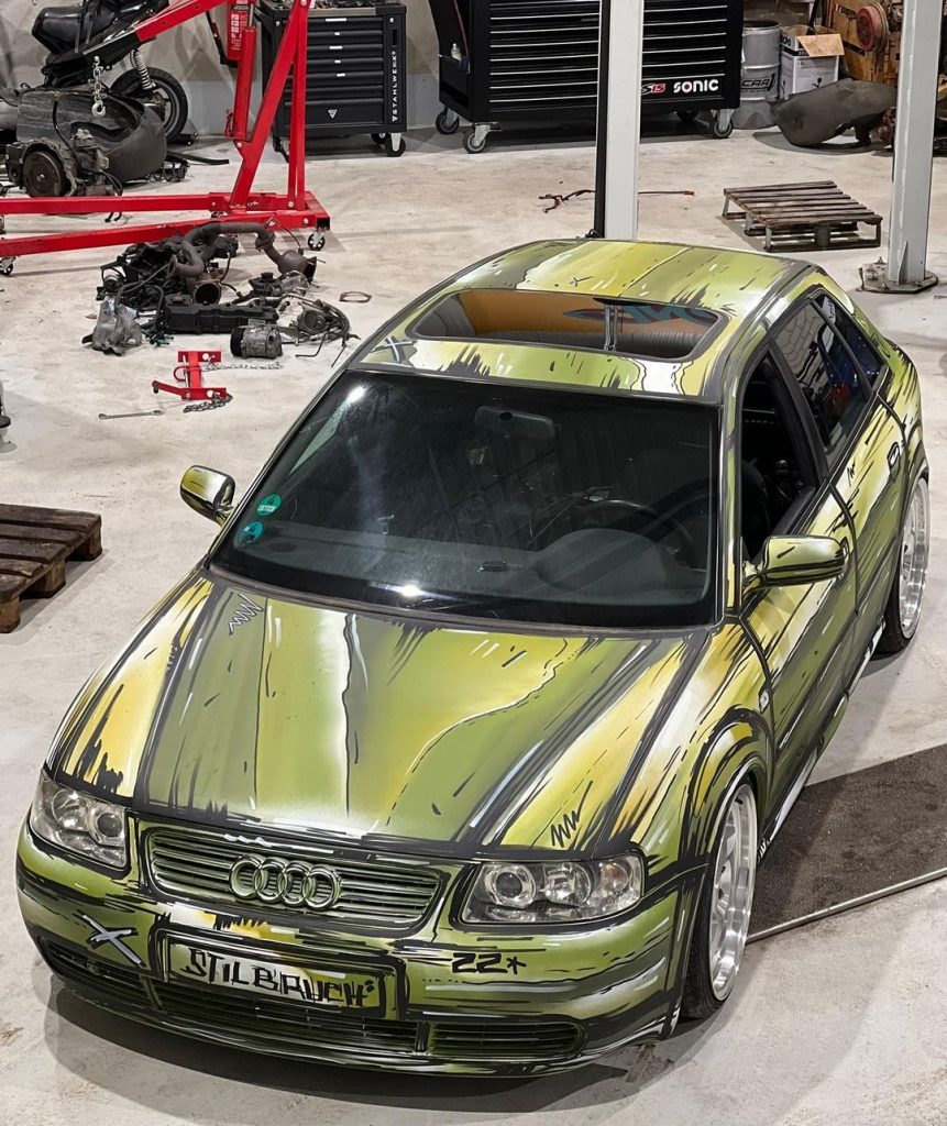 Audi A3 "CARtoon" Art Car Owes Its Initial D Look to This German Master