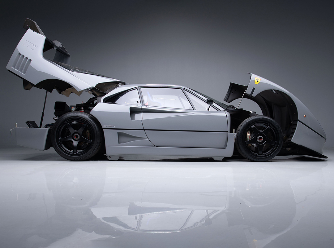 1989 Ferrari F40 "Competizione" Hides 1000 HP V8 Under Fresh Nardo Gray ...