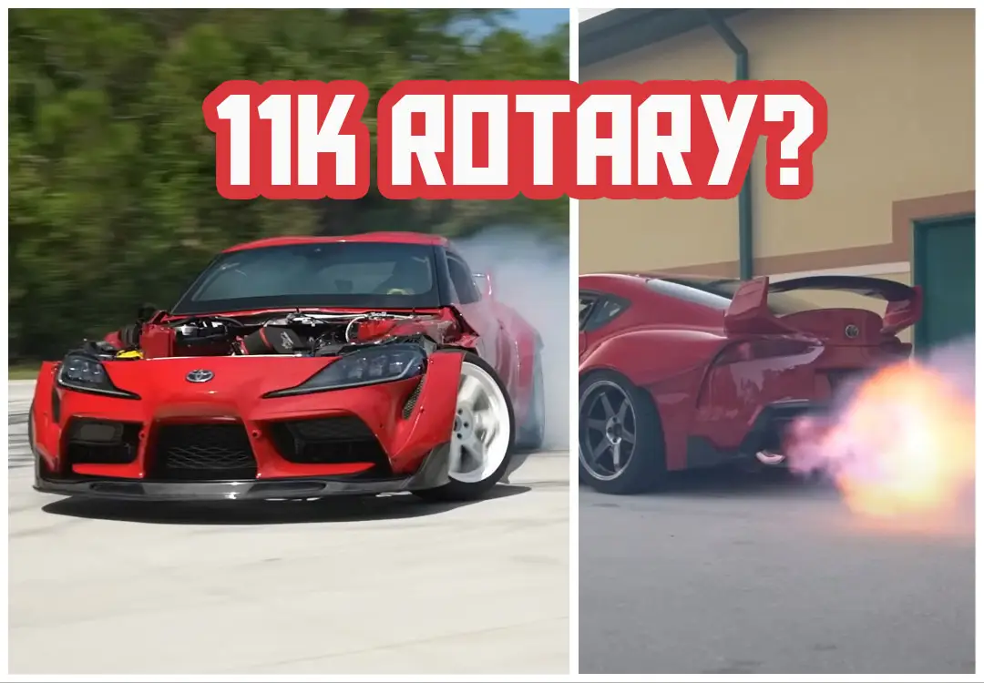 Four-Rotor Toyota Supra Is Adam LZ's 11,000 RPM Flaming Drift Bet