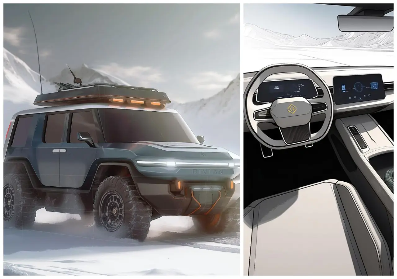 Rivian R2 Smaller EV SUV Shows Arctic Gear in LiveWire Designer's Rendering