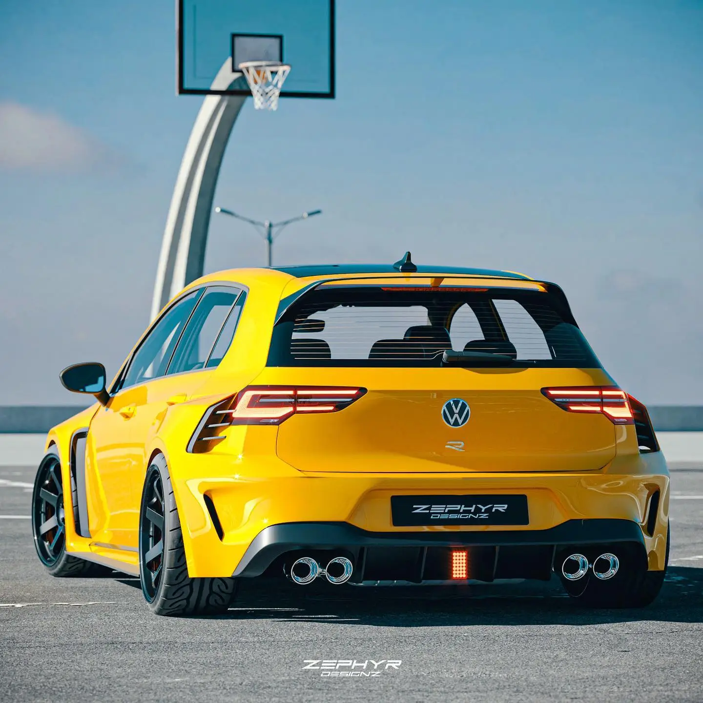 VW Golf 8 R With Zephyr Widebody Kit Turns Hot Hatch into Digital R25 ...