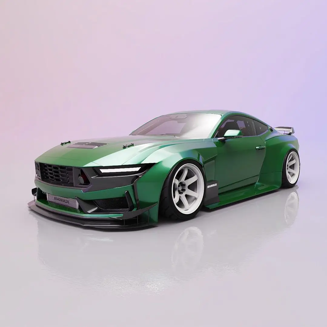 Widebody 2024 Mustang Dark Horse Welcomes TE37 Wheels for CGI Stance