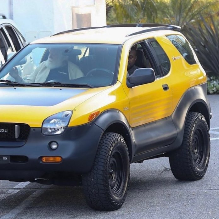 Kanye West Drives a Yellow Isuzu Vehicross Worth $13,000