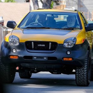Kanye West Drives a Yellow Isuzu Vehicross Worth $13,000