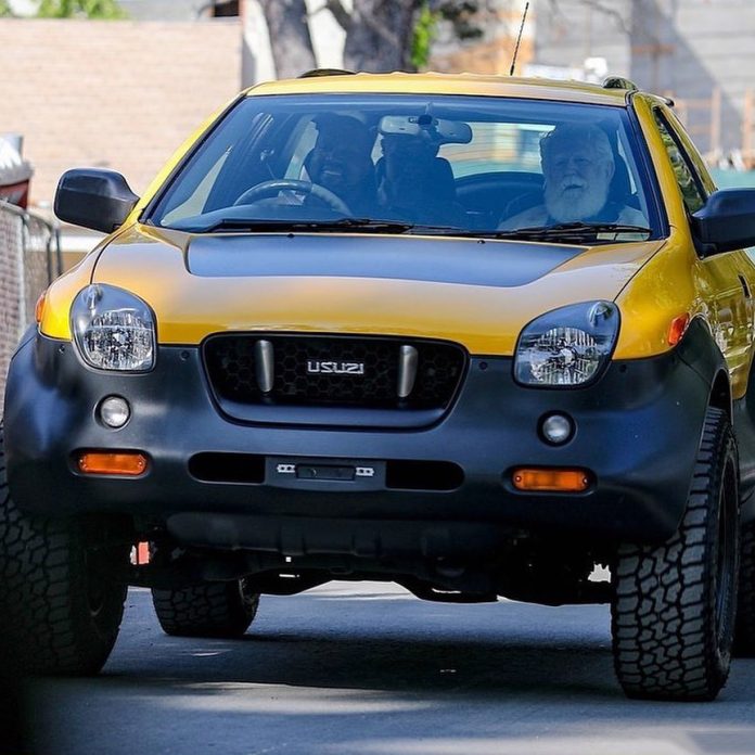 Kanye West Drives a Yellow Isuzu Vehicross Worth $13,000