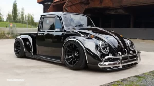 Volkswagen Beetle Pickup by Rob3rt Design Has a Sinister RWB Widebody
