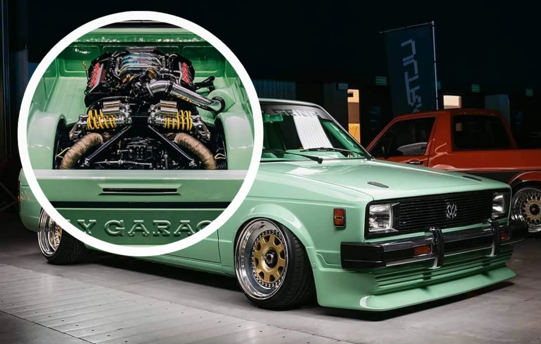 Mid-Engined VW Caddy Pickup With Audi 4.2L V8 Has LM Race Car Wheels ...