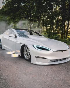 Tesla Funny Car With Twin Hellcat Motors Will Make Everybody Angry
