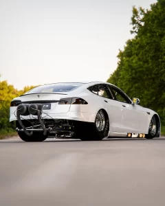 Tesla Funny Car With Twin Hellcat Motors Will Make Everybody Angry